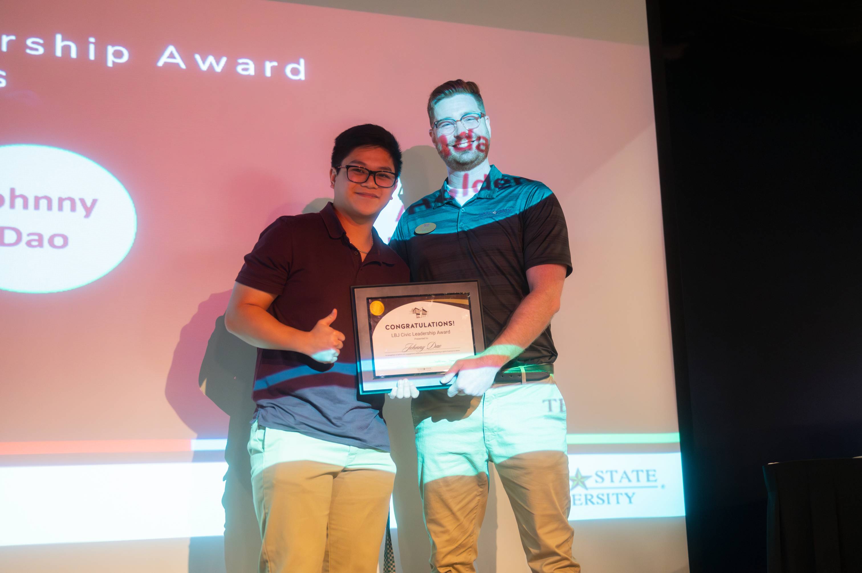 Current LBJ Civic Leadership Award Winners : Lyndon B. Johnson Student Center : Texas State ...